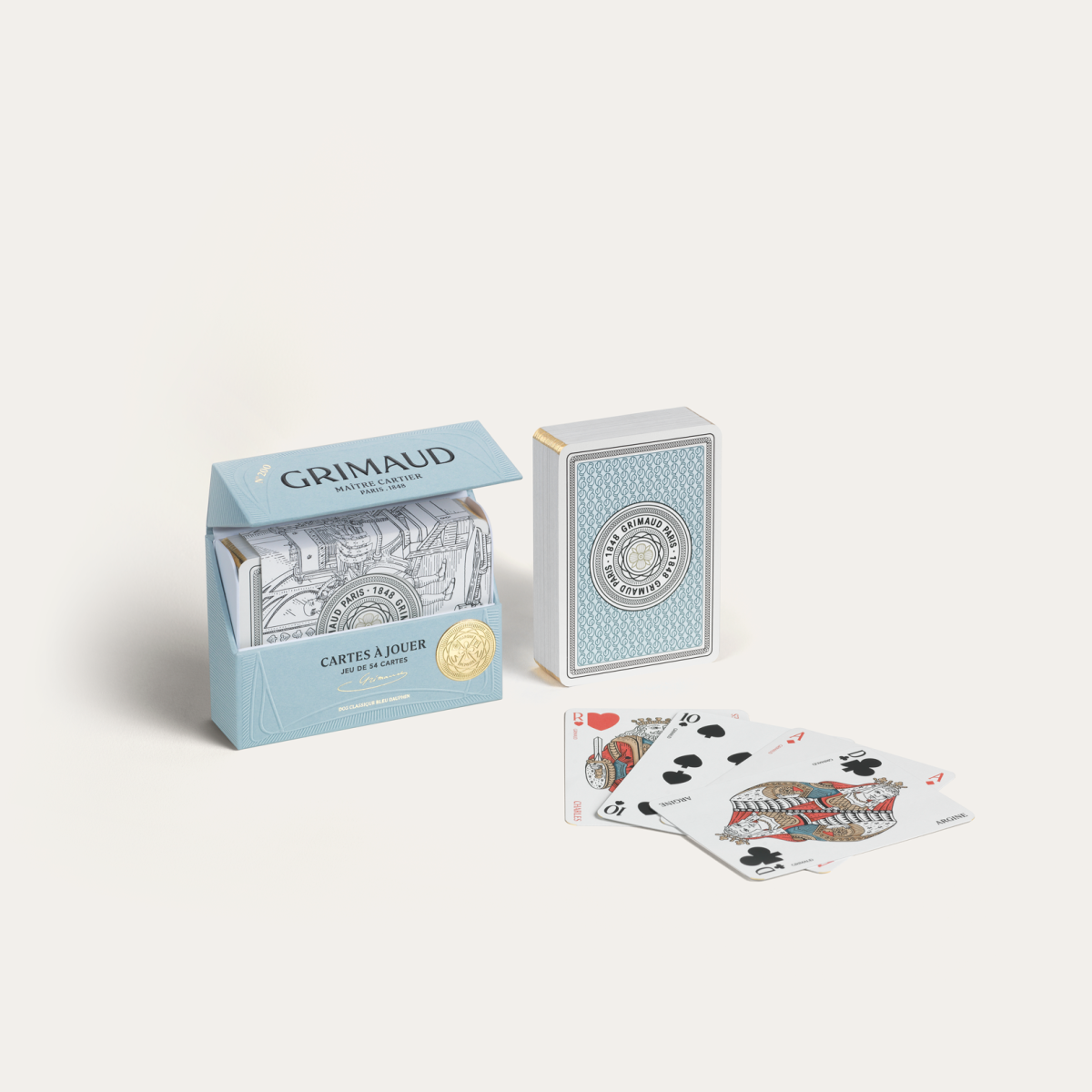 N°200 Dolphin Blue Playing Cards – Luxury Bridge & Poker Deck