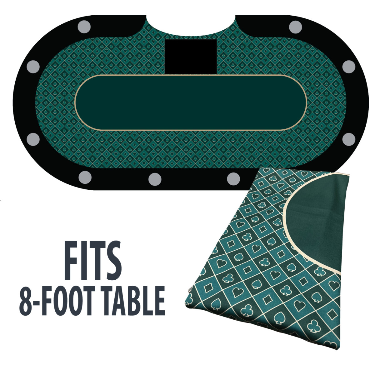 Poker Felt | Dye Sublimated Poker Cloth | Straight Poker Supplies