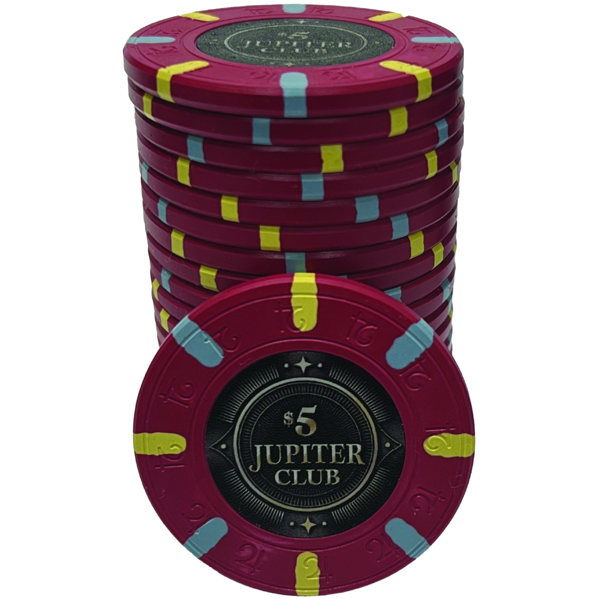 Jupiter 43mm True Clay Poker Chips | New | Straight Poker Supplies