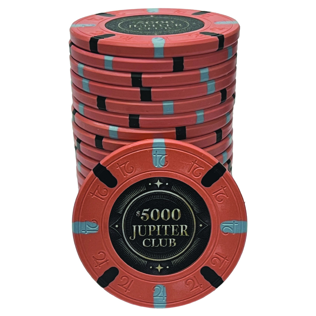 Jupiter 43mm True Clay Poker Chips | New | Straight Poker Supplies