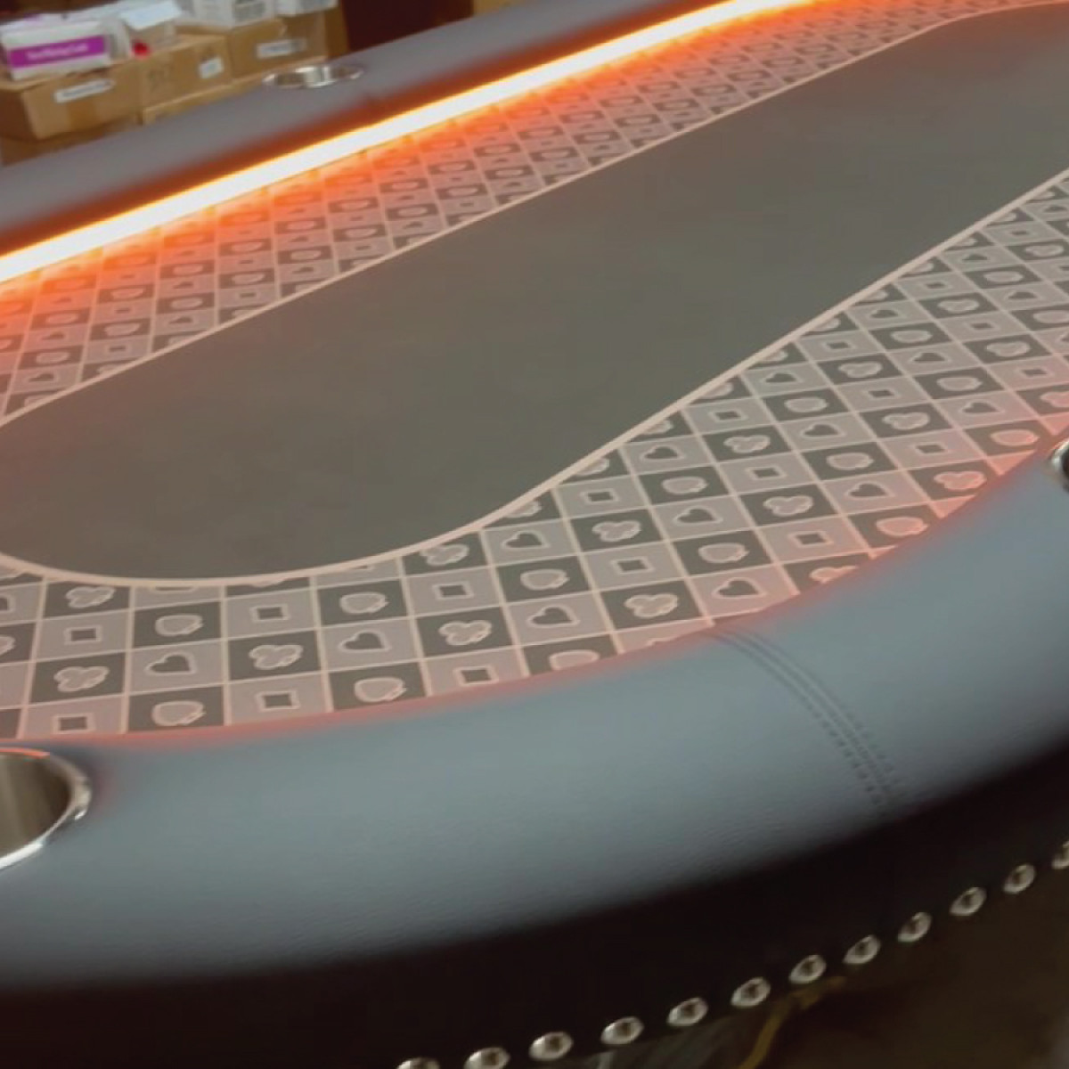 Poker Table with LED Lights