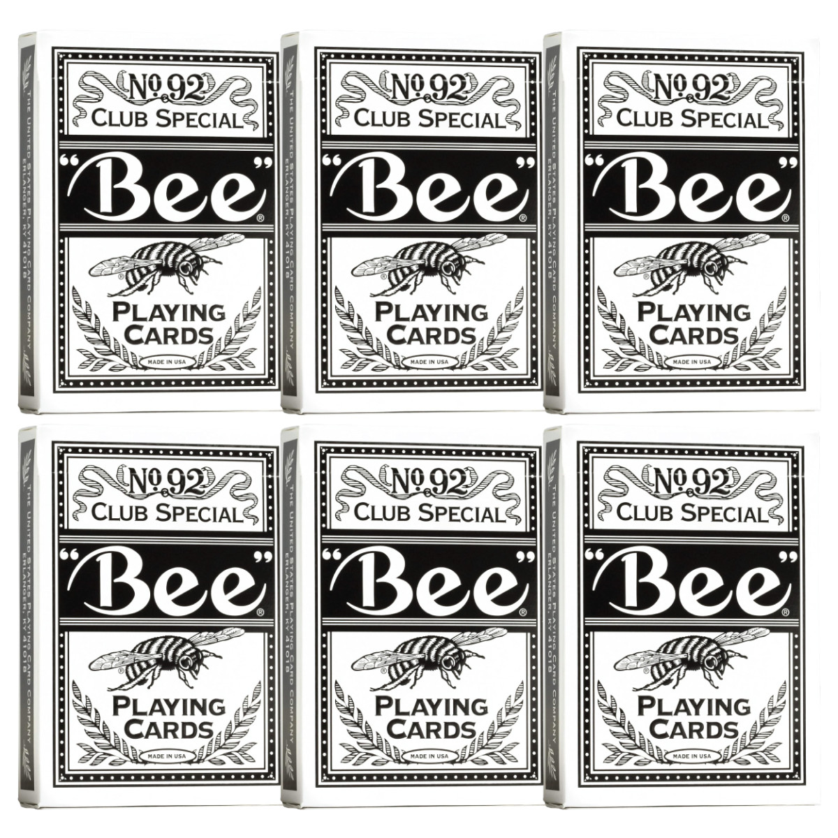 Bee Signature Series Black Playing Cards | Thin Crushed Special Edition ...