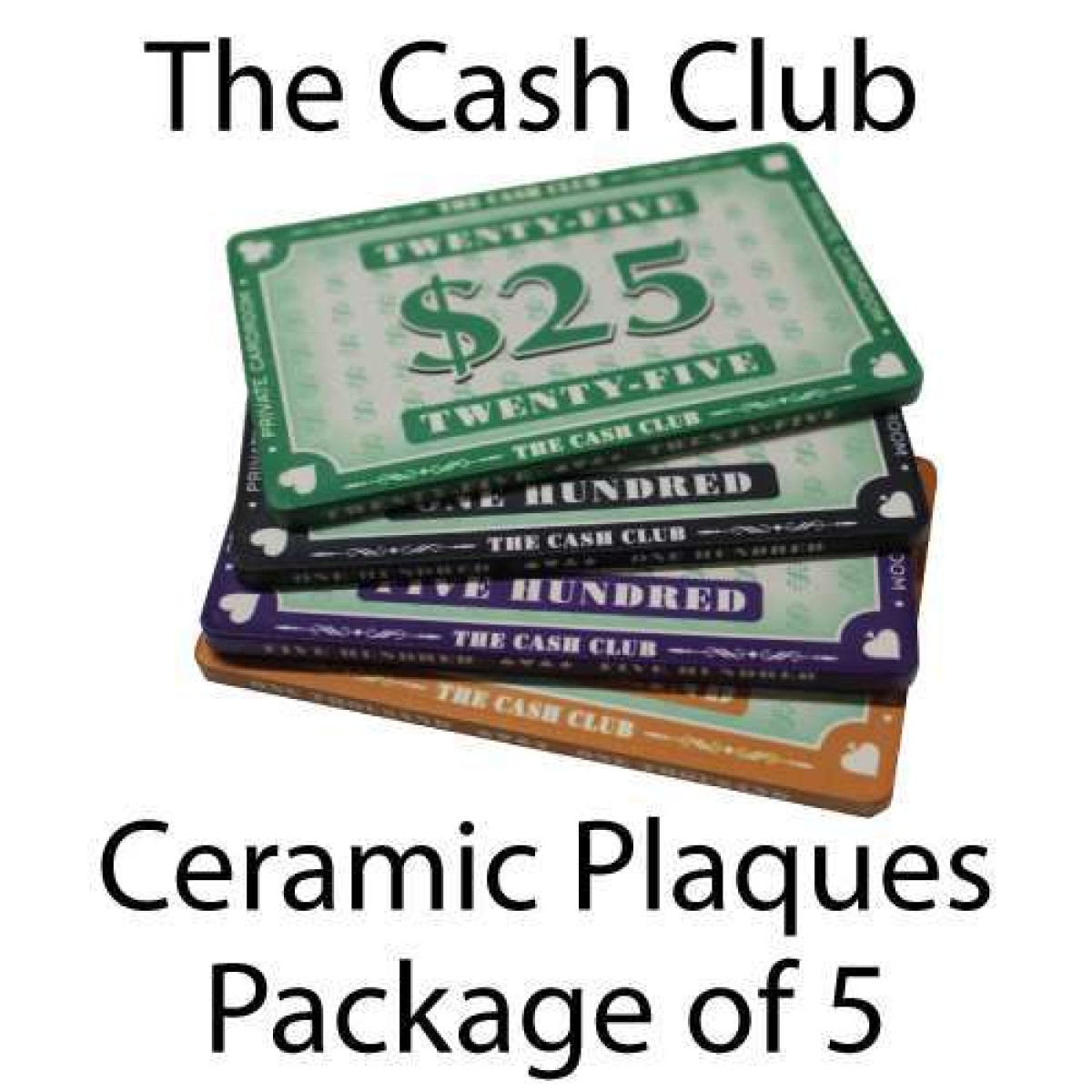 Cash Club Poker Chip Plaques