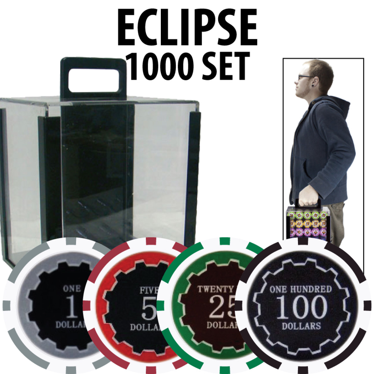 Eclipse Poker Chips | 1000 Piece Poker Set