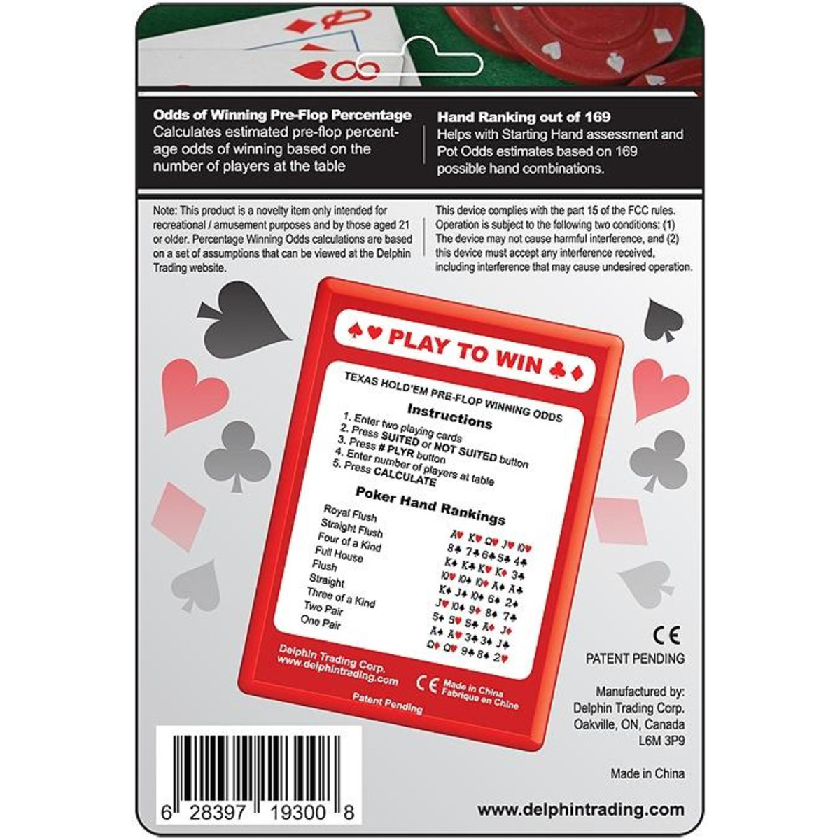 Texas Hold'em Poker Pre-Folp Odds Calculator