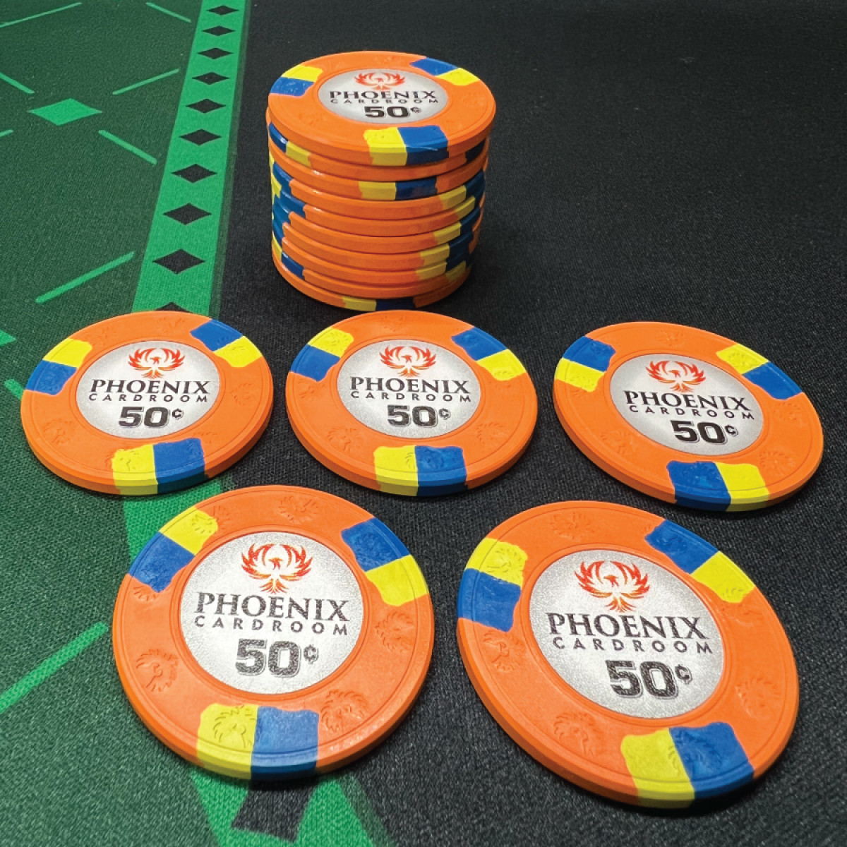 Phoenix Cardroom Clay Poker Chips | Straight Poker Supplies