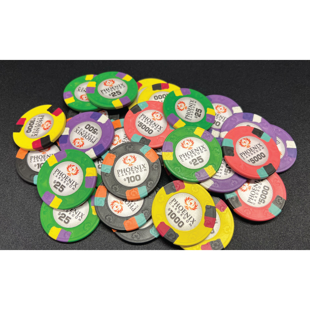 Phoenix Cardroom Clay Poker Chips 500 set | 500 poker chip set