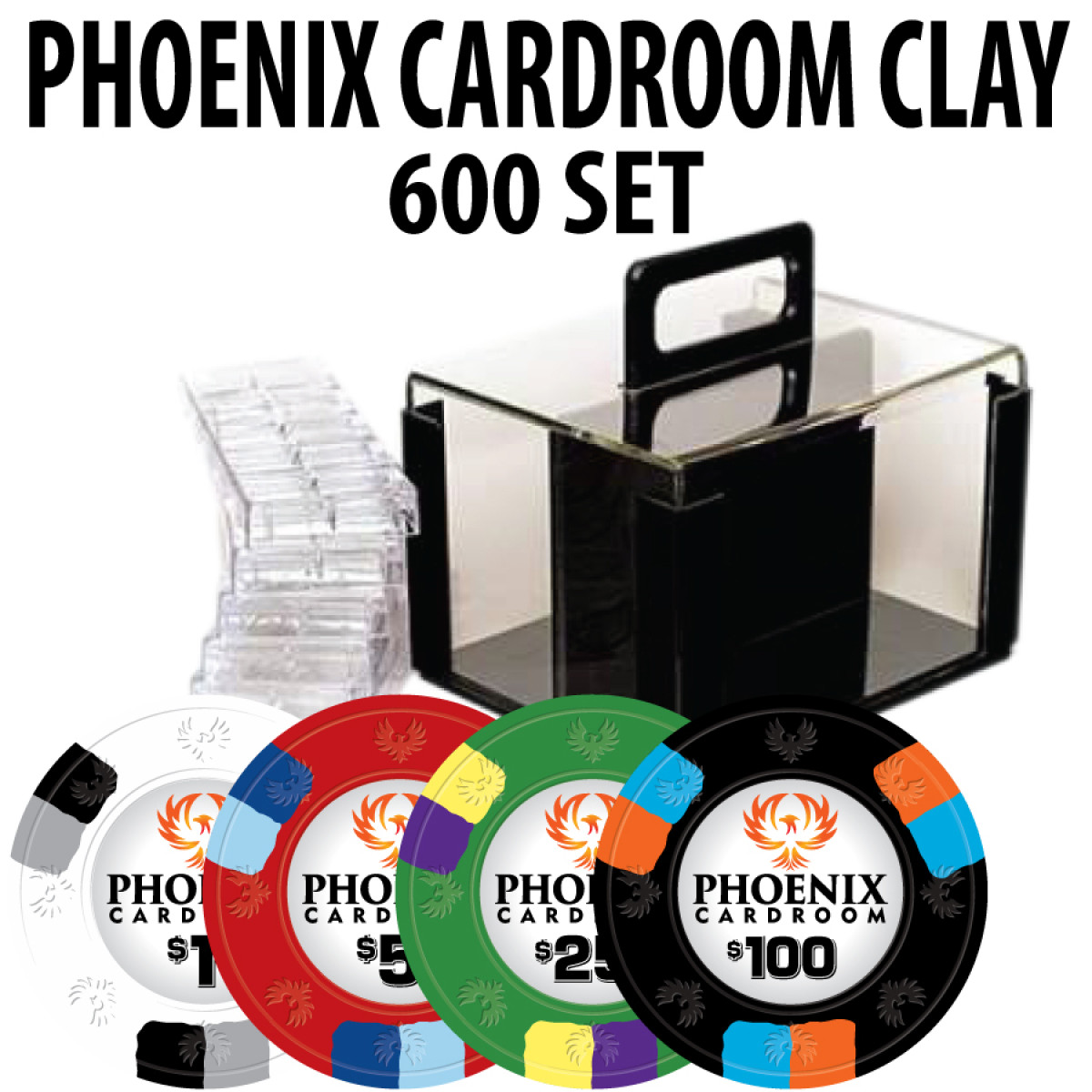 Phoenix Poker Chips | 600 Acrylic Poker Chip Carrier