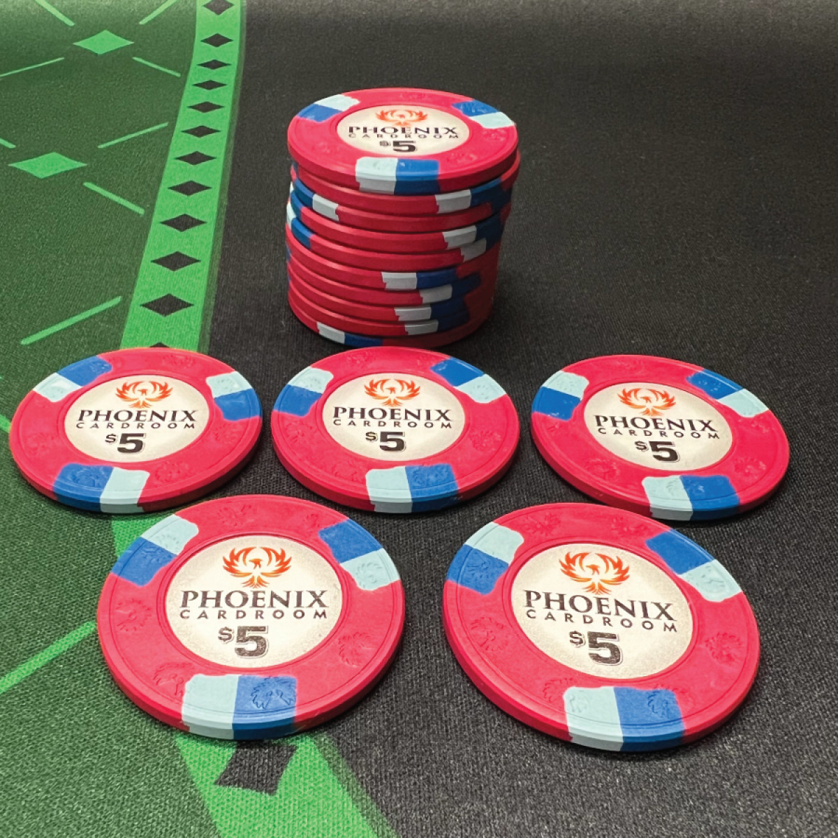 Phoenix Cardroom Clay Poker Chips 500 set | 500 poker chip set