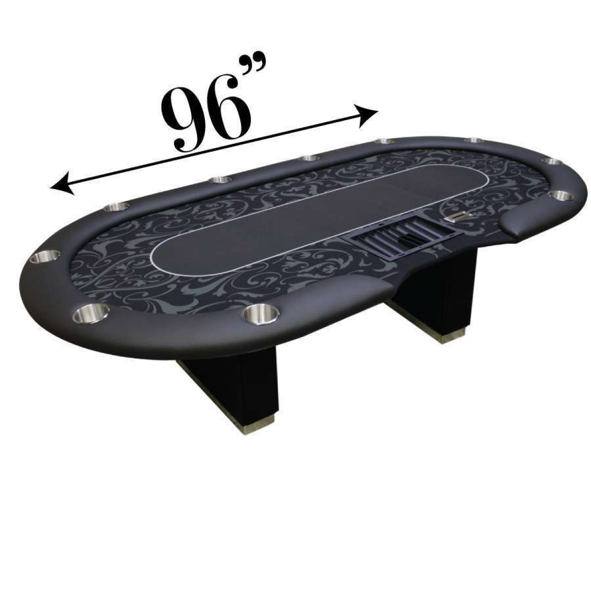 Black Elite Poker Table | Poker Tables | Straight Poker Supplies