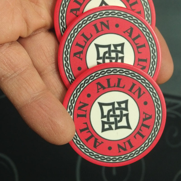 Ceramic All In Button | Poker Blind Buttons