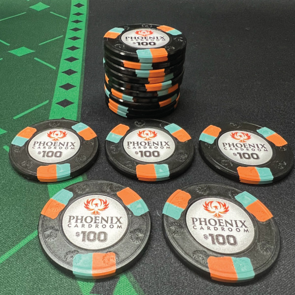 Phoenix Cardroom Clay Poker Chips | Straight Poker Supplies