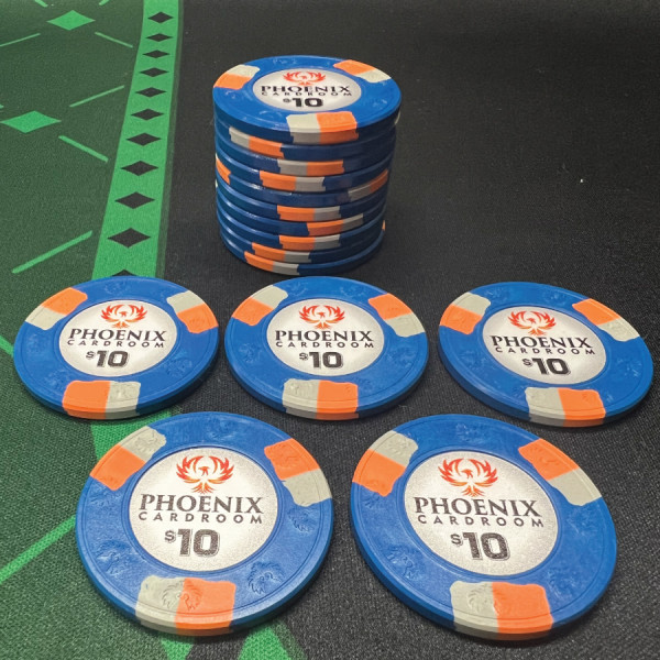 Phoenix Cardroom Clay Poker Chips | Straight Poker Supplies