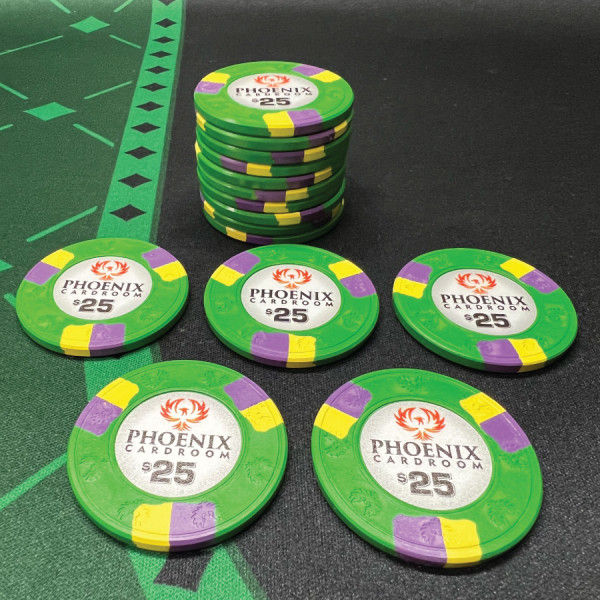 Phoenix Cardroom Clay Poker Chips | Straight Poker Supplies