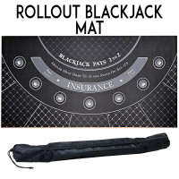 Roll Out Rubber Foam Table Top - Green BlackJack