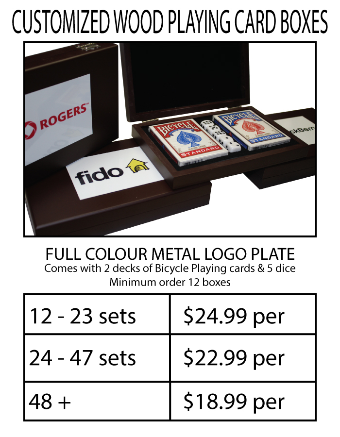 Custom Wood Playing Card Boxes